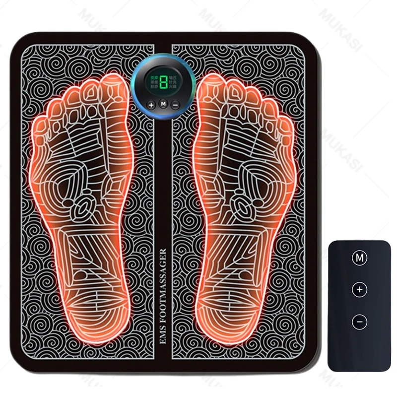 Portable EMS Foot Massager TENS Electric Muscle Stimulation Pulse Feet ...