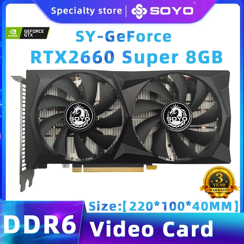 SOYO tarjeta gráfica Original RTX 2060 Super, 8GB, Nvidia, Cardr GDDR6 ...