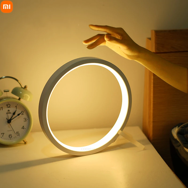 Xiaomi Led Night Light Bedroom Round Reading Table Lamps Button ...
