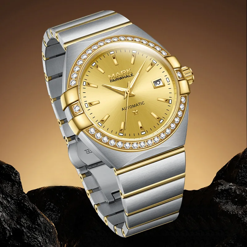 Mark-Fairwhale-Automatic-Mechanical-Watch-For-Men-Luxury-Stainless ...
