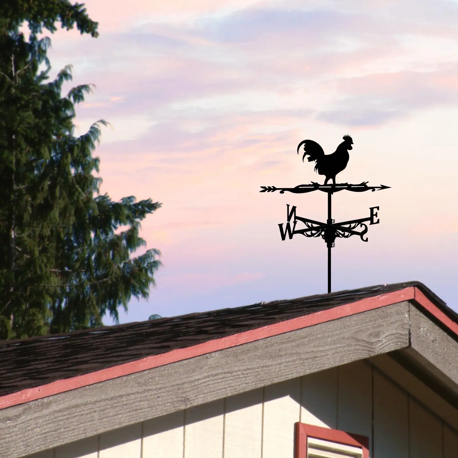 Stainless-Steel-Roof-Mount-Weathervane-Weather-Vane-Wind-Direction ...