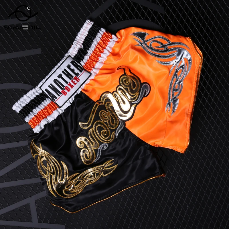 Muay-Thai-Shorts-Adult-Kids-Embroidery-Kick-Boxing-Shorts-Man-Woman ...