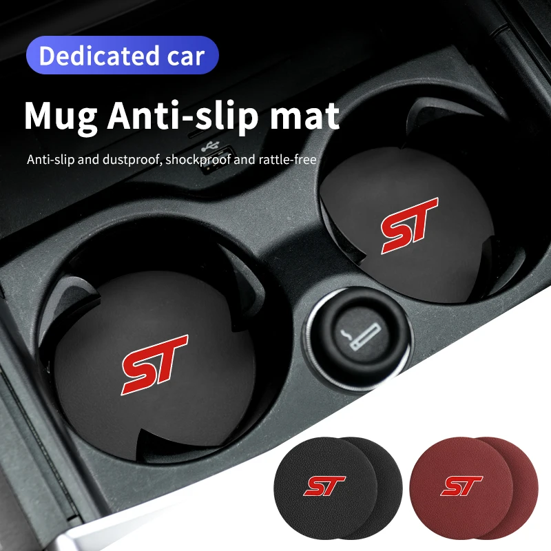 Car Coasters Water Cup Holder Pad Non-slip Cup Slot Mats For Ford ST ...