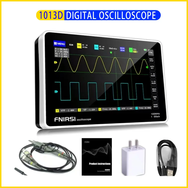 FNIRSI-1013D-Digital-Oscilloscope-Dual-Channel-Flat-Panel-Oscilloscope ...
