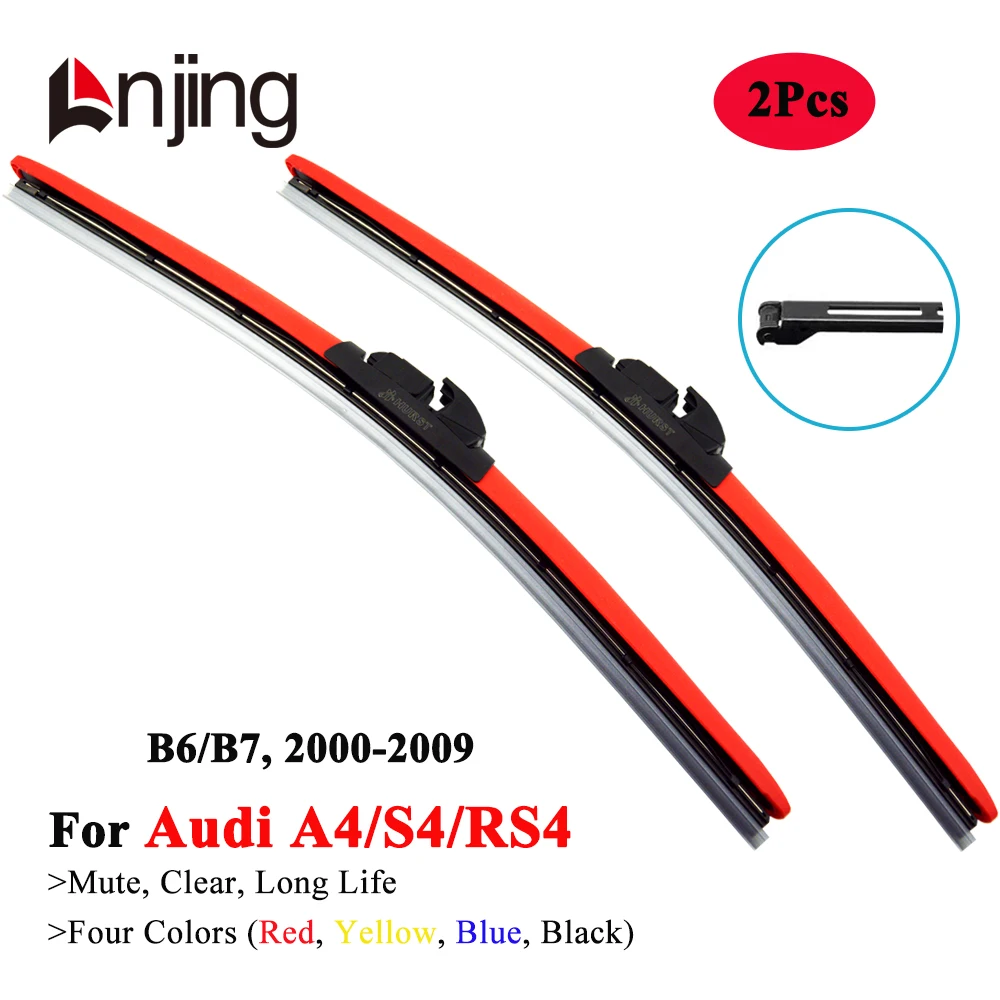 LNJING-Colorful-Wiper-Blades-For-Audi-A4-S4-RS4-B6-B7-8E-8H-2000-2001 ...