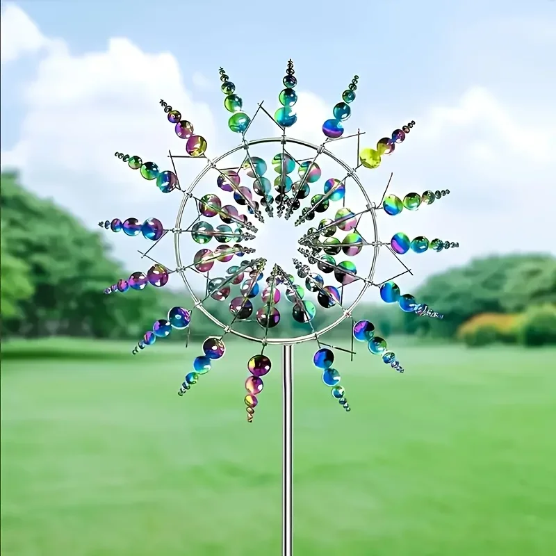 Unique Wind Collector Magical Kinetic Energy Metal Windmill Rotator ...