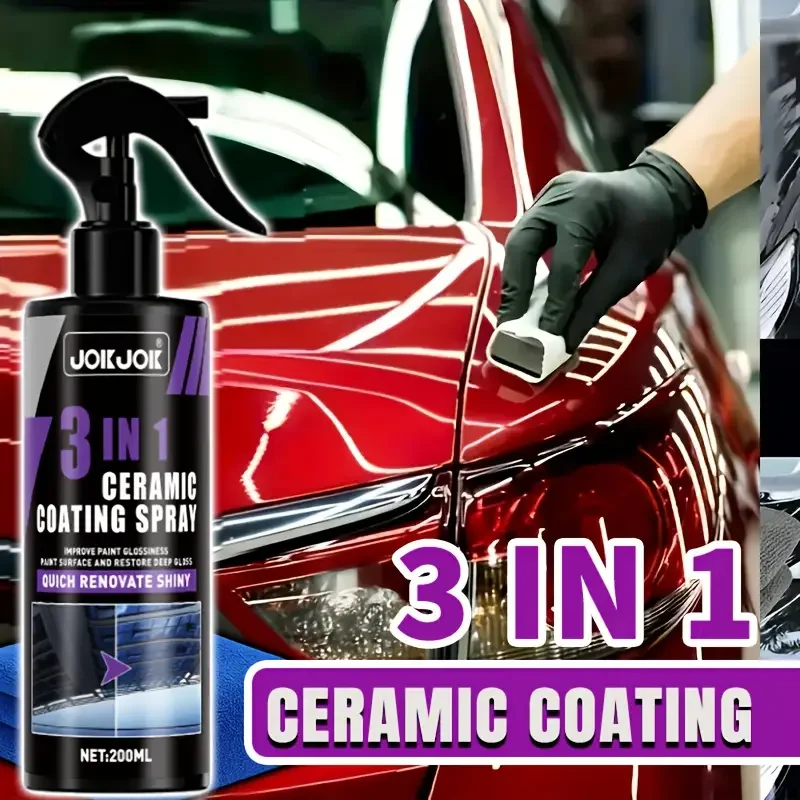 3 in 1 Car Ceramic Nano Coating Liquid Coating Nano Crystal Hydrophobic ...