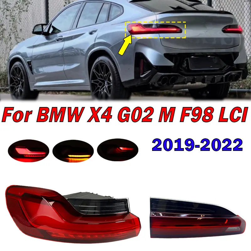 For BMW X4 G02 M F98 LCI 2019-2022 LED Tail Light Car Rear Turn Signal ...