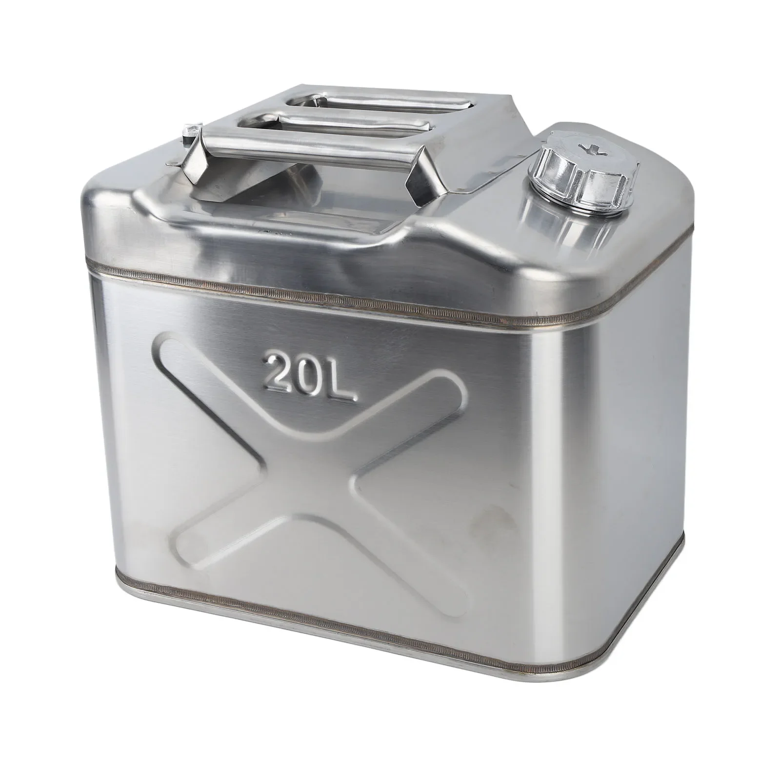 5.2 Gallon 20L Stainless Steel Fuel Can Corrosion Resistant Portable US ...