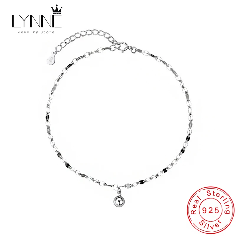 New Fashion Exquisite Small Egg Shaped Ankle Chains 925 Sterling Silver ...