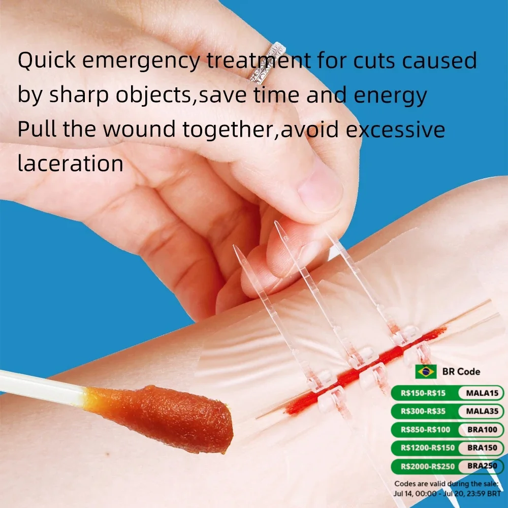 Zipper-Band-Aid-Wound-Tie-Emergency-Wound-Closure-Device-Repair-Wounds ...