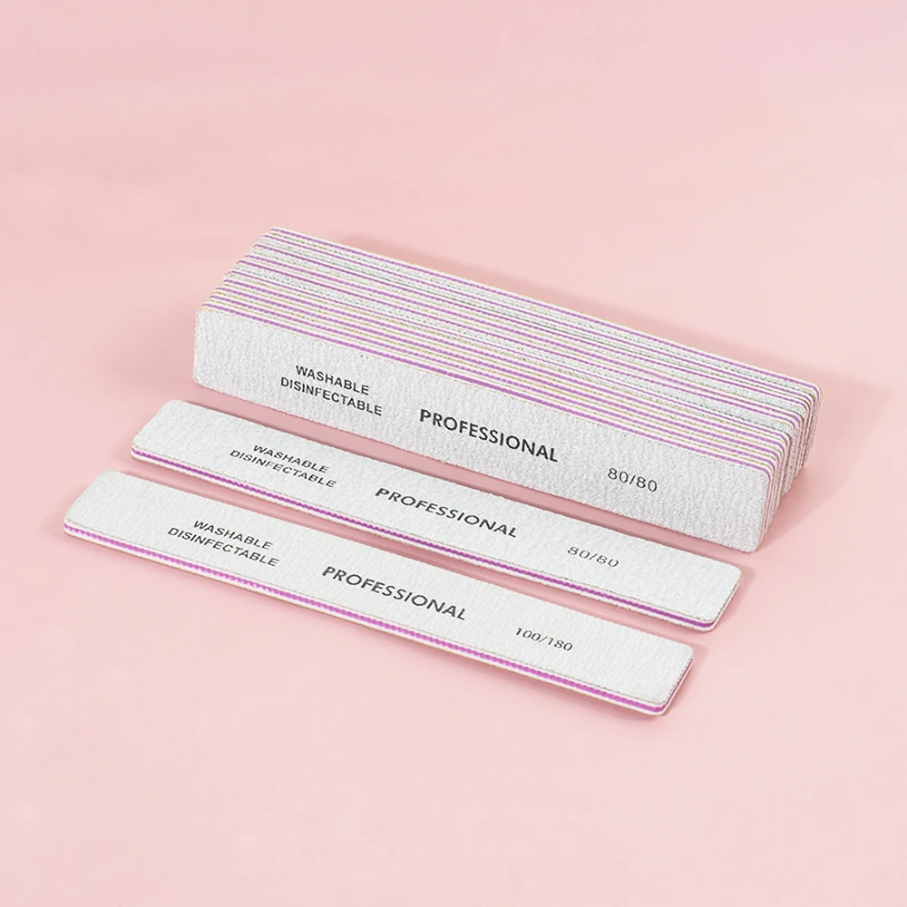 5Pc-Professional-Square-Nail-File-100-180-Sandpaper-Lime-a-Ongle ...