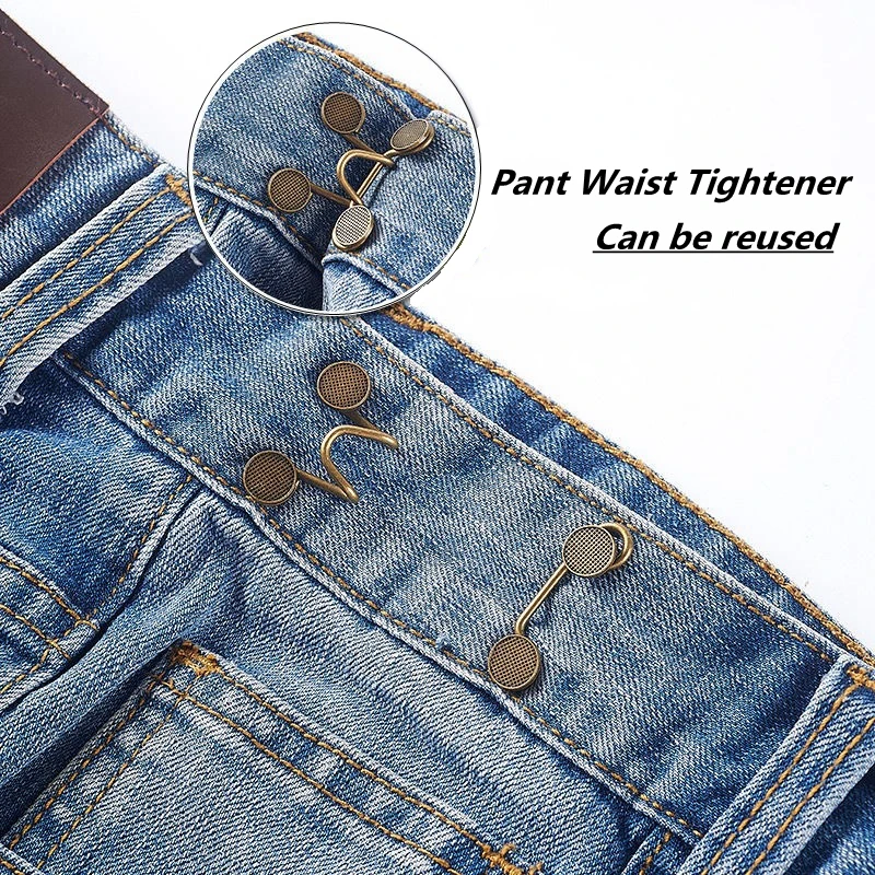 5-1Set-Extender-Button-Adjustable-Waist-Buckle-Set-Jean-Button-Pins ...