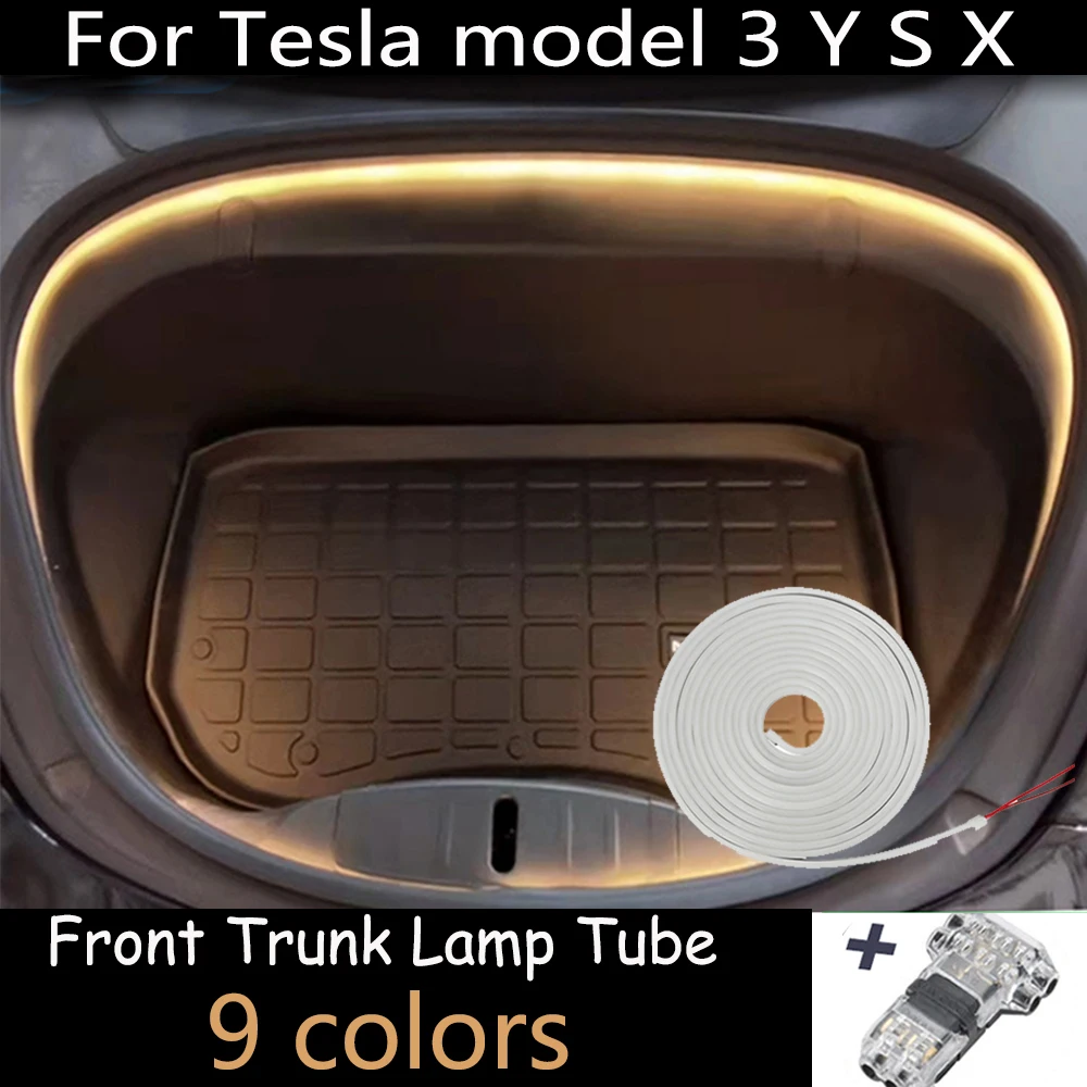 LED Car Front Trunk Light Strip Easy Install Neon Lamp Waterproof ...