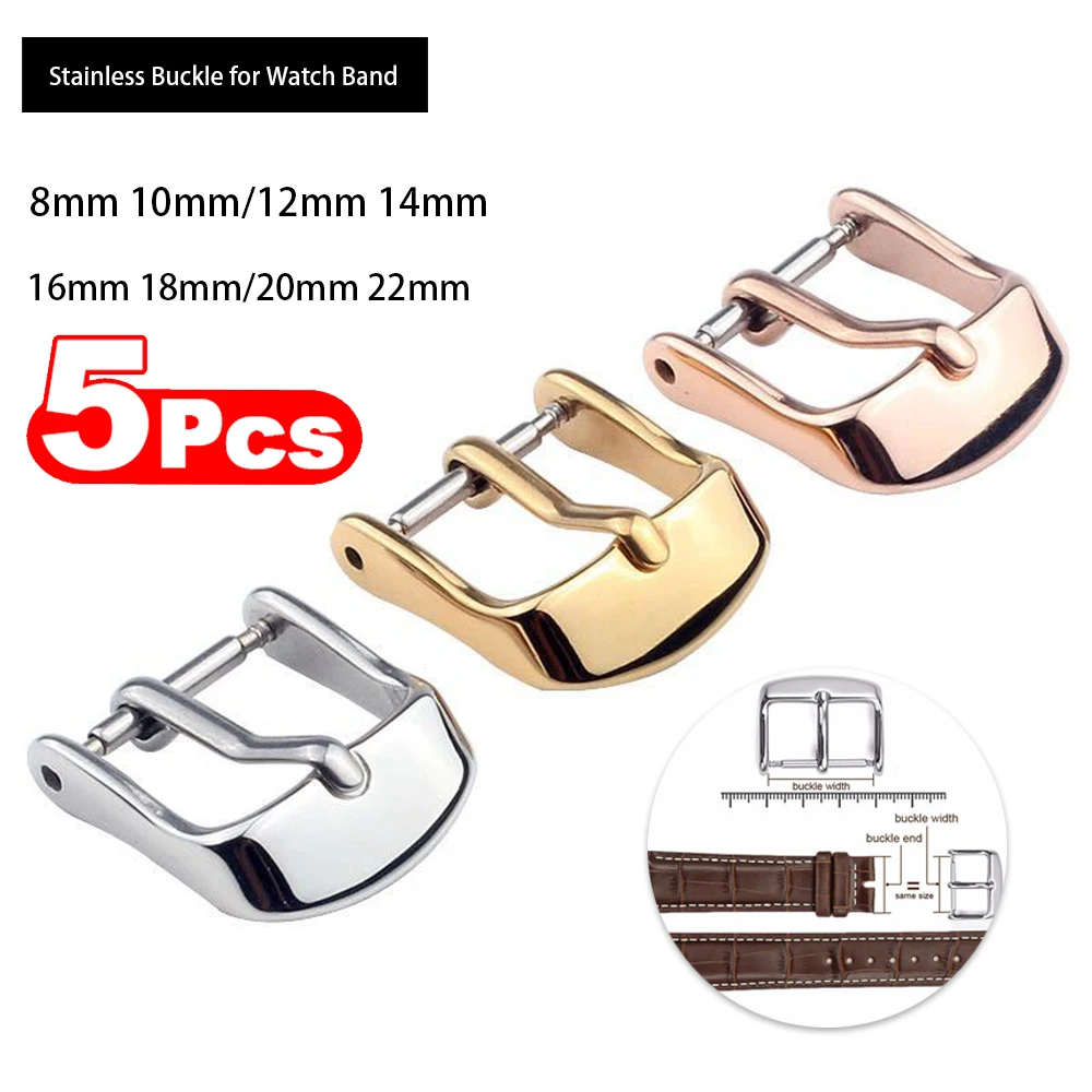 Stainless-Steel-Watch-Band-Buckle-22mm-18mm-Watch-Strap-Pin-Buckle ...