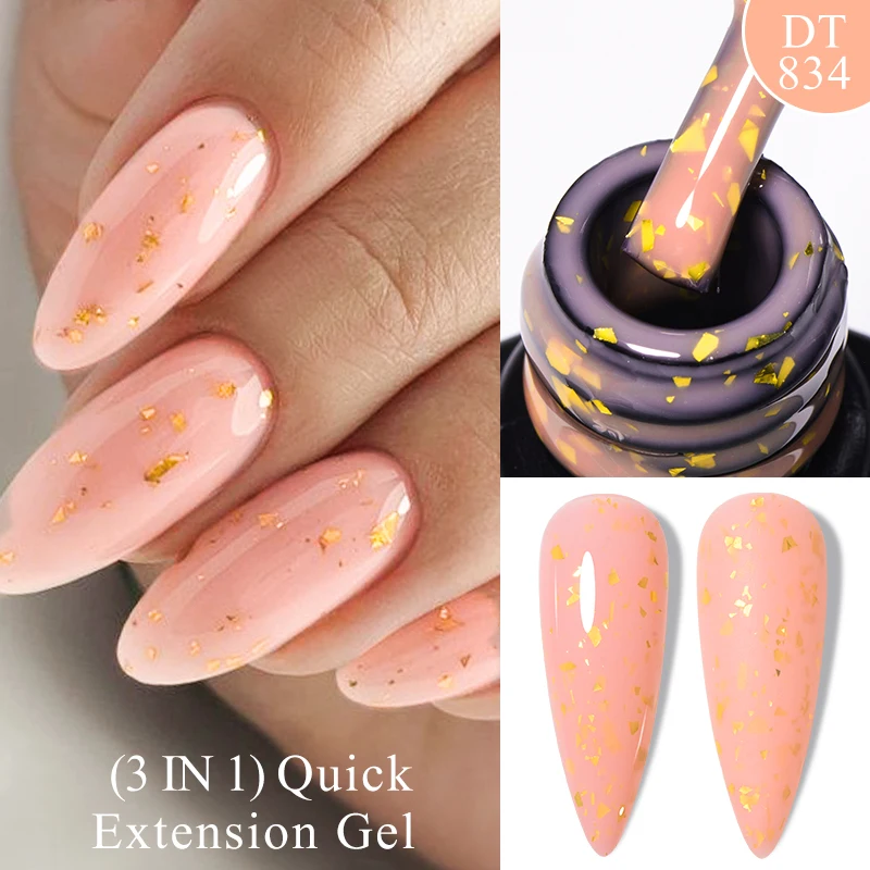 Glitter-Foil-Nail-Extension-Gel-Quick-Extension-Gel-Nail-Polish-Pink ...