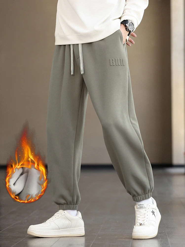 Winter-Thick-Velvet-Warm-Sweatpants-Men-Streetwear-Drawstring-Cotton ...