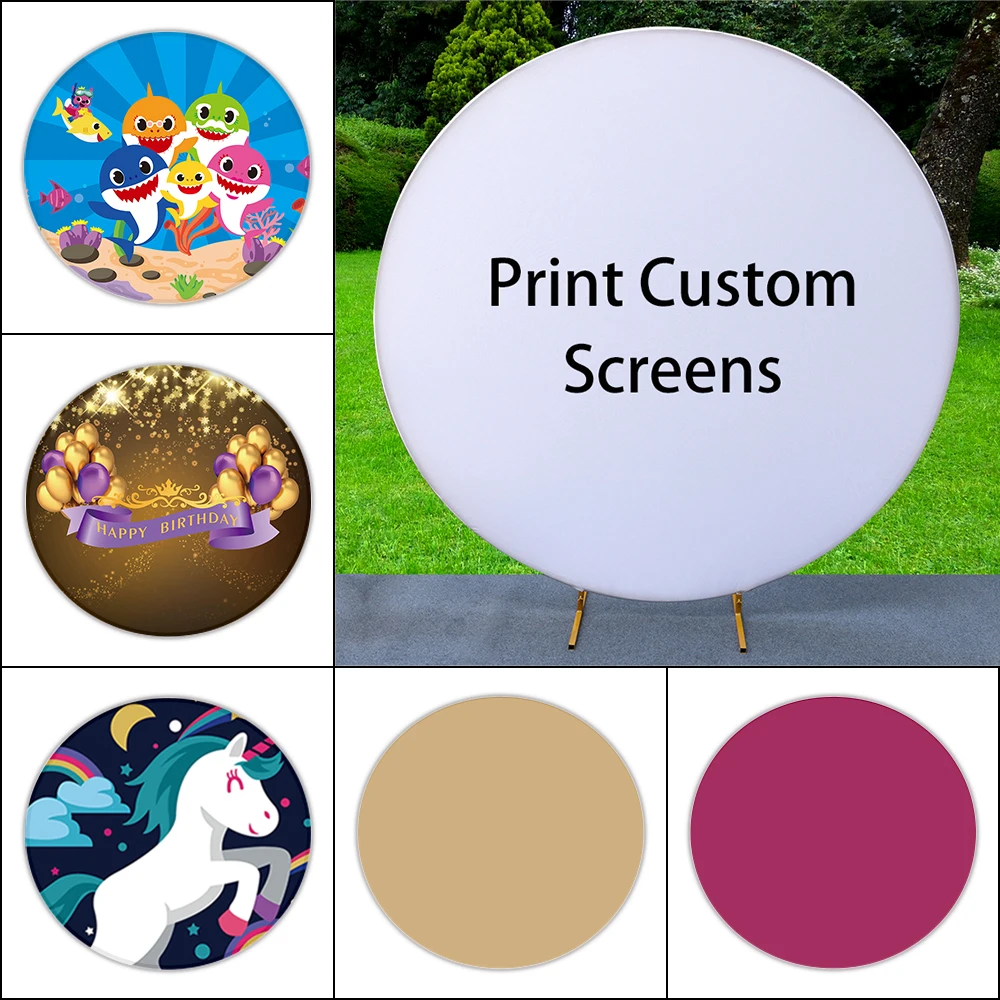 Round-Cloth-Cover-Customized-PictureScreen-Holiday-Party-Graduation ...