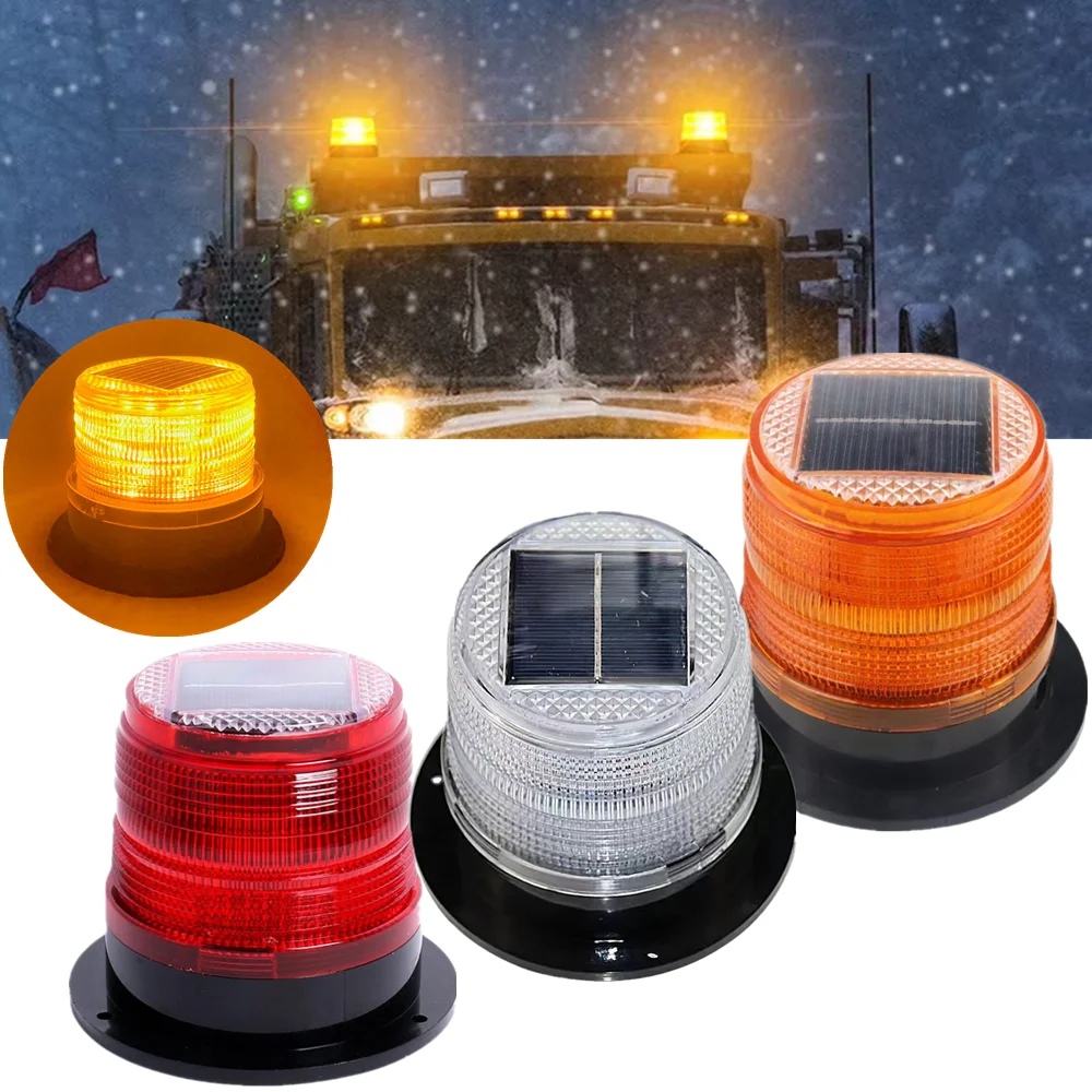 New Solar Powered Strobe Warning light Car Roof Magnet LED Strobe light ...