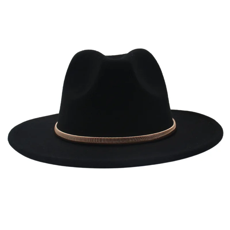 Sombrero-Fedora-de-ala-ancha-para-hombre-y-mujer-gorro-de-fieltro-con ...