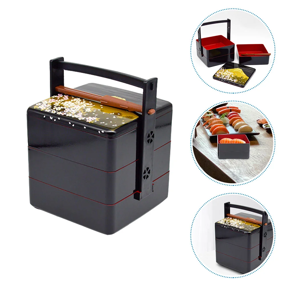 Japanese-Bento-Lunch-Box-Three-Tiers-Stack-Box-Chopsticks-Jubako-Osechi ...