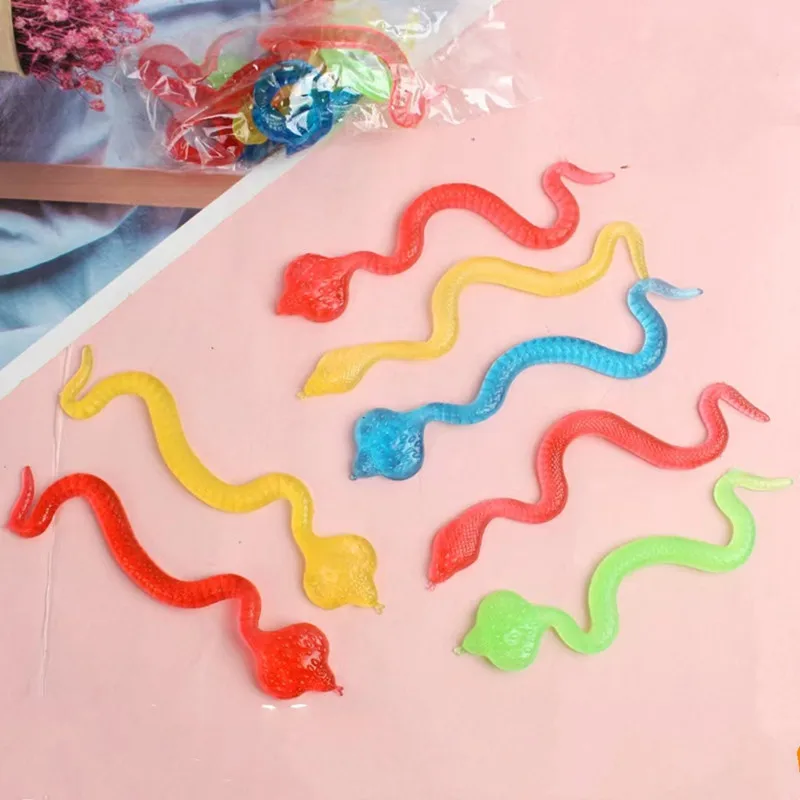 15Pcs Elastically Stretchable Sticky Snake Toys Funny Novelty Toys for ...