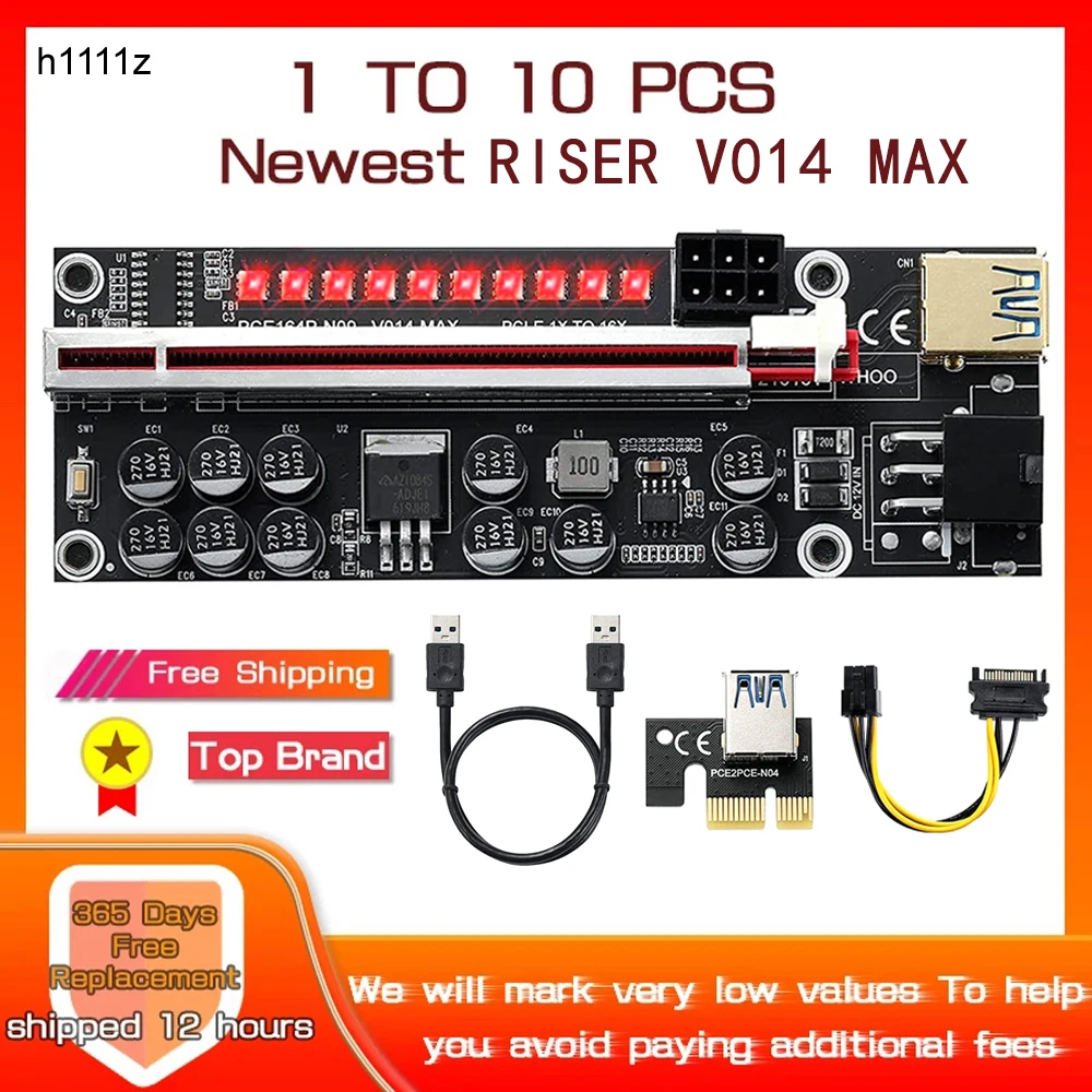 1/5/10pcs Pcie Riser For Video Card V014 Max Usb3.0 Ver014max Gpu Riser ...