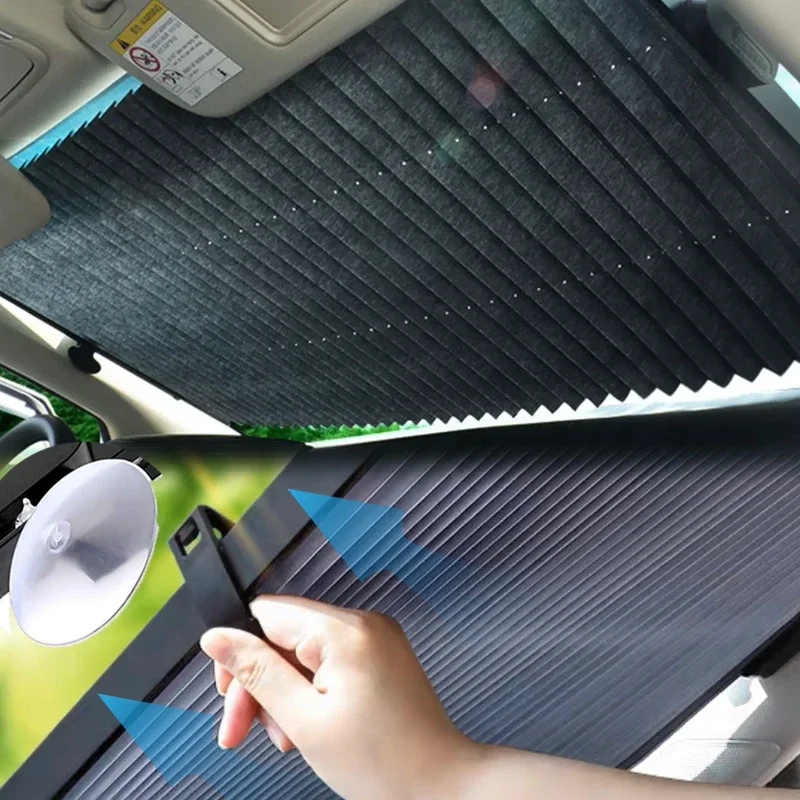 Car-Windshield-Sunshade-Curtain-Retractable-Sunshade-Parasol-Auto-Front ...