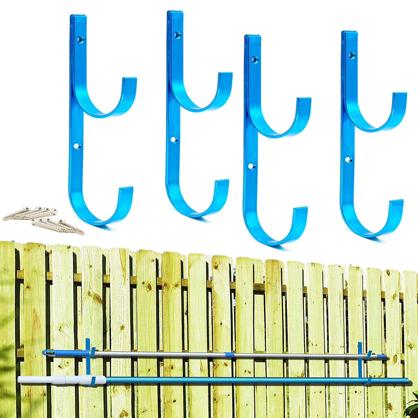 Swimming-Pool-Pole-Holder-Net-Brush-Pool-Hooks-Pool-Pole-Hangers-For ...