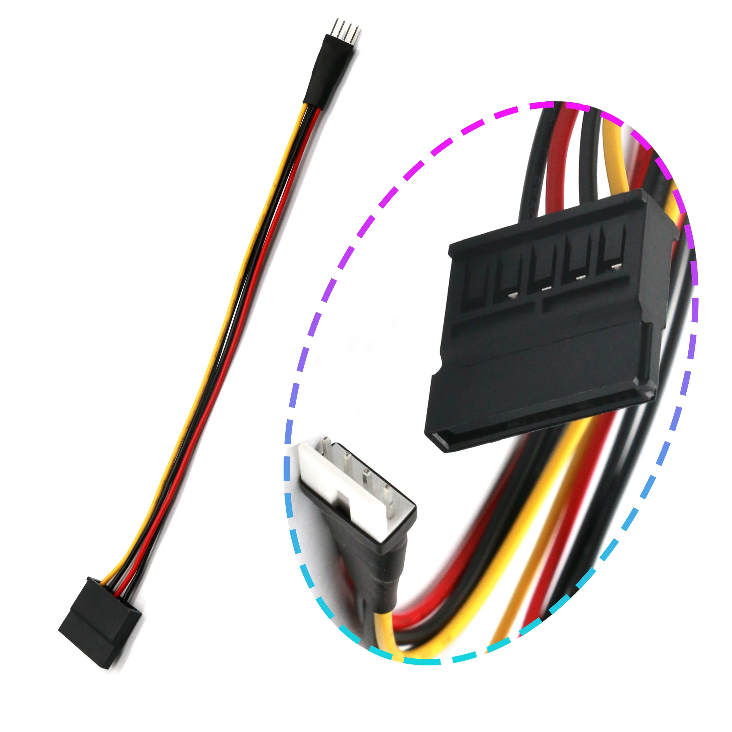 FDD Floppy 4 Pin Male To 15Pin SATA Female Adapter Converter ...