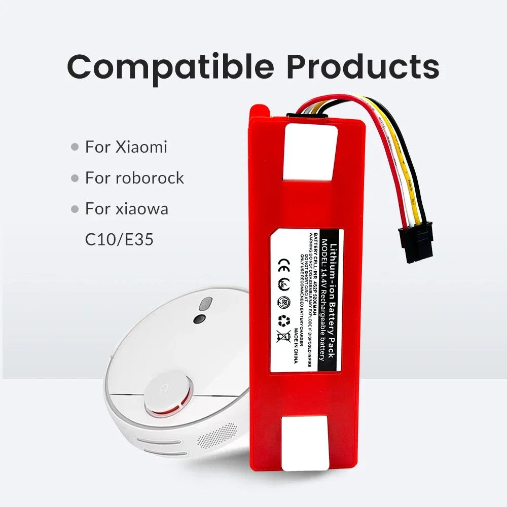 Vacuum-Cleaner-Battery-Replacement-for-Xiaomi-Roborock-S50-S51-S55-T60 ...