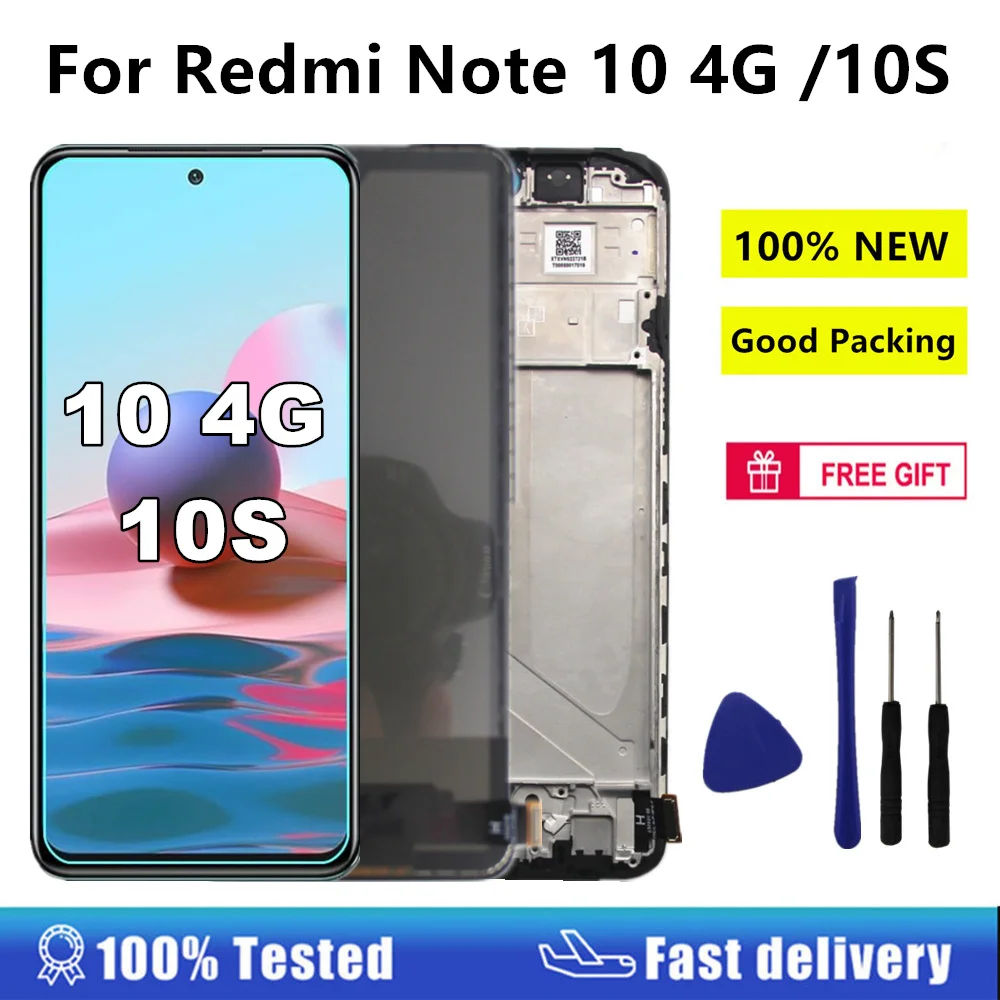 6.43" Display Screen For Xiaomi Redmi Note 10 4G 10S LCD Display Touch ...