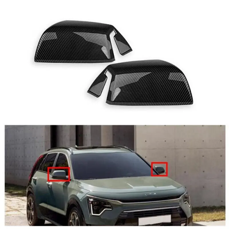 For-Kia-Niro-2022-2023-Car-Rearview-Side-Mirror-Cover-Wing-Cap-Exterior ...