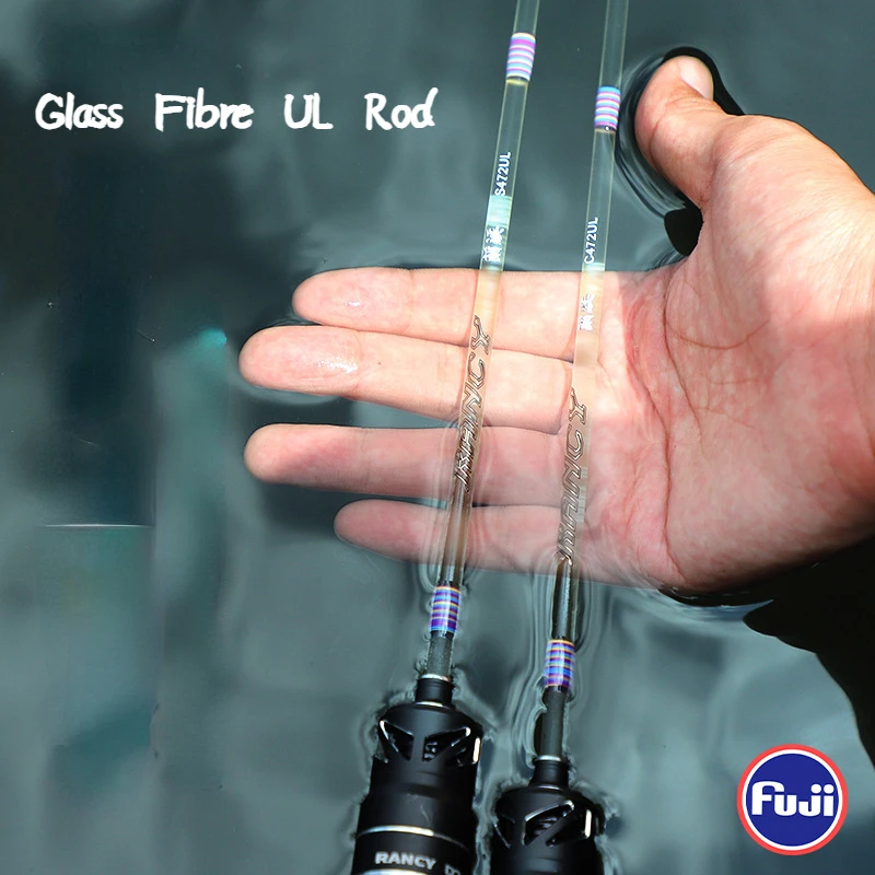 WinsCraft-Fuji-Glass-Fibre-Ultralight-Trout-Fishing-Rod-2Sections-Solid-Glass-Spinning-Casting ...