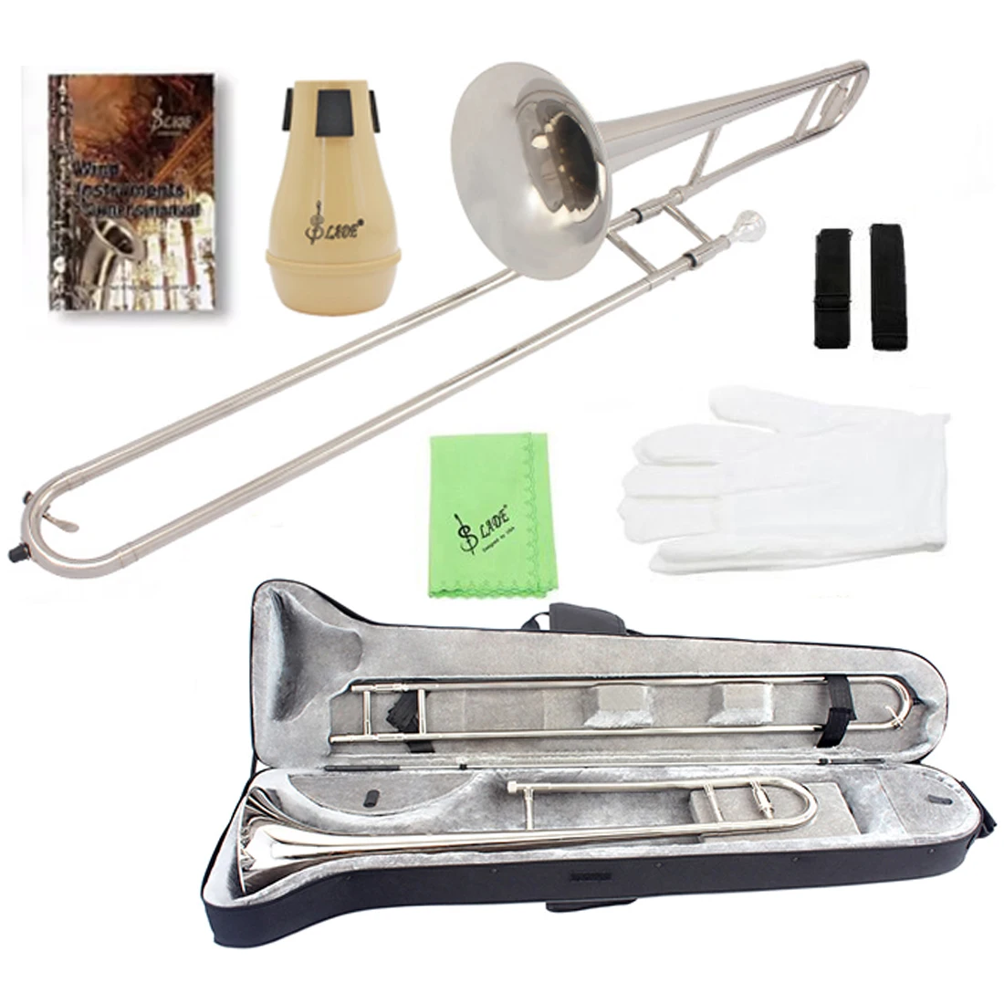 SLADE-Bb-Alto-Trombone-Plata-B-Instrumento-de-tromb-n-chapado-en-lat-n ...