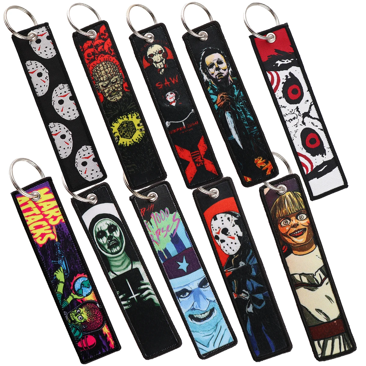Horror-Movie-Key-Tag-Embroidery-Key-Fobs-Keychains-for-Car-Motorcycles ...