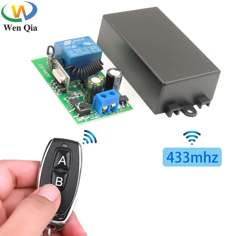 433 MHz 220V Wireless Remote Control Switch ON/OFF Button 110V Remote ...