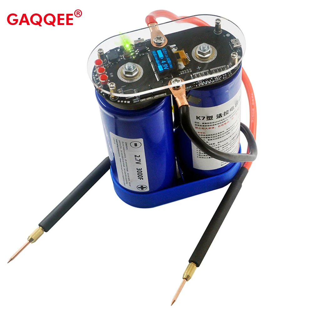 18650 Lithium Battery Spot Welder Fara Capacitor Welding Machine Double ...