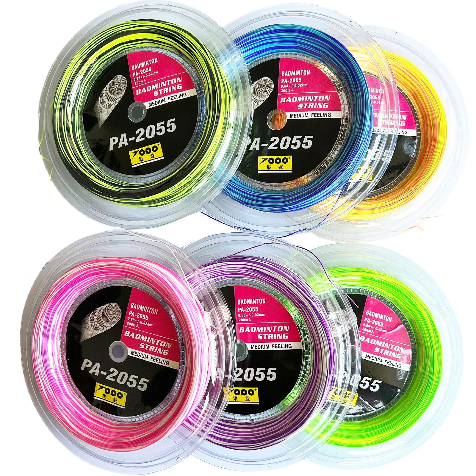 TOPO-PA-66-White-PINK-Badminton-String-PA-2055-badminton-racket-strings ...