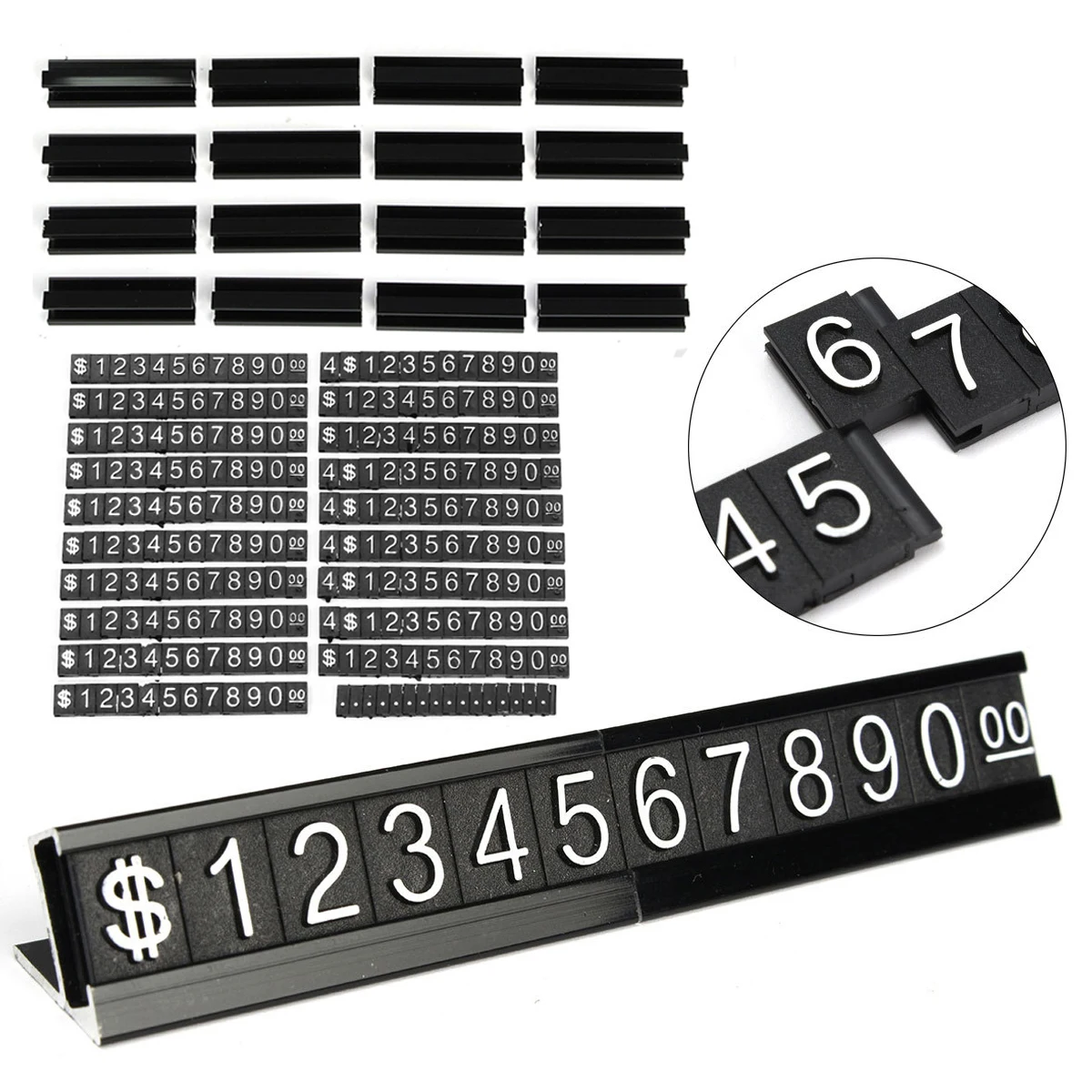 New-Adjustable-Number-Letter-Price-Display-Counter-Base-Stand-Tag-Label ...