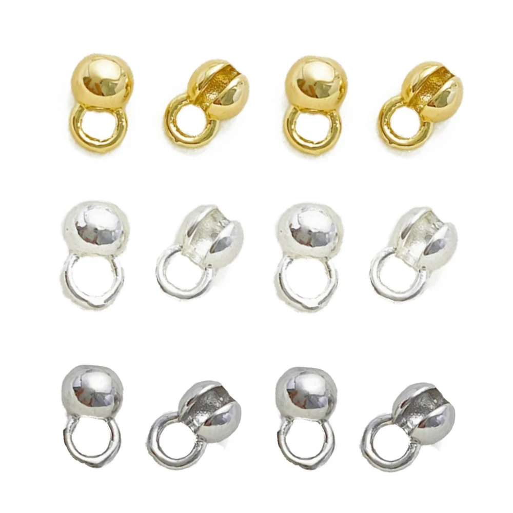 10pcs-18K-Gold-Plated-Crimp-Bead-with-Loop-Shell-Tip-End-Connector-For ...