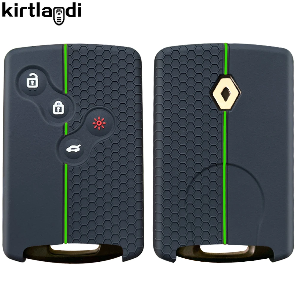 Silicone Key Cover 4 Button For Renault Laguna Koleos Megane Fluence ...