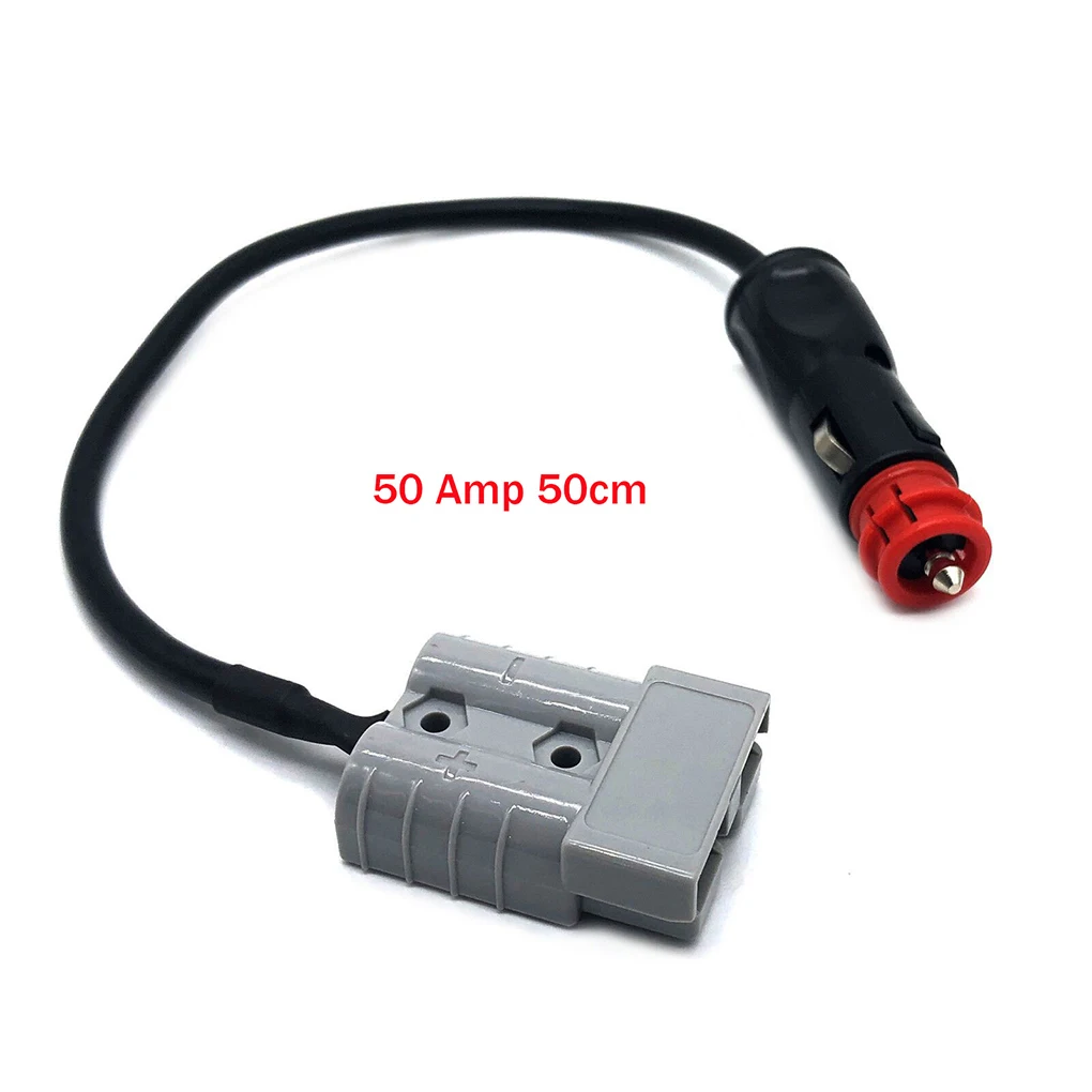 50 Amp 50cm Anderson Plug To 12V Car Power Adapter Plug Black Black ...