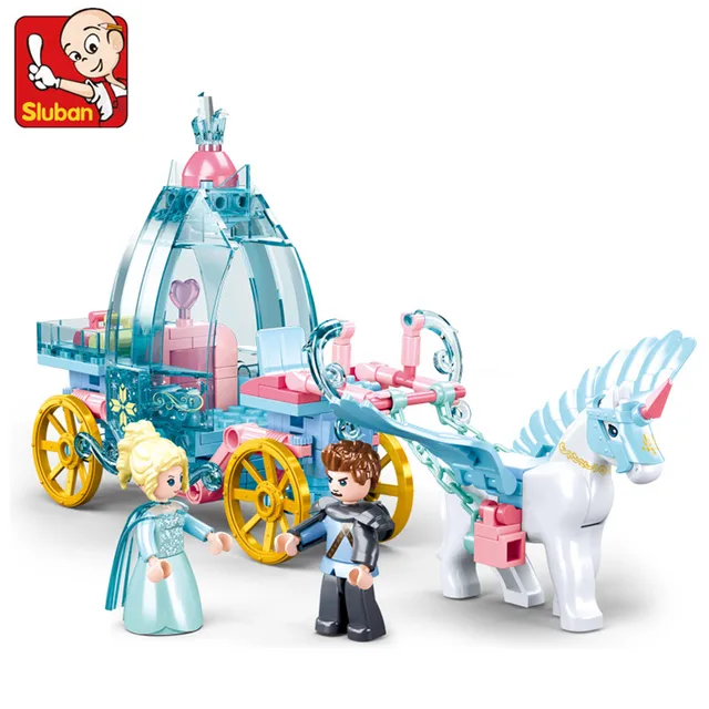 Sluban Friends Expert Romantic Princess Building Blocks Snow Pink Dream ...