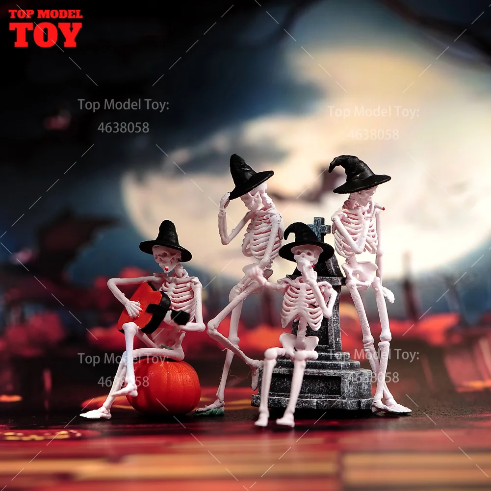 Painted Miniatures 1/64 1/87 1/43 Halloween Series Skull Head Pumpkin ...