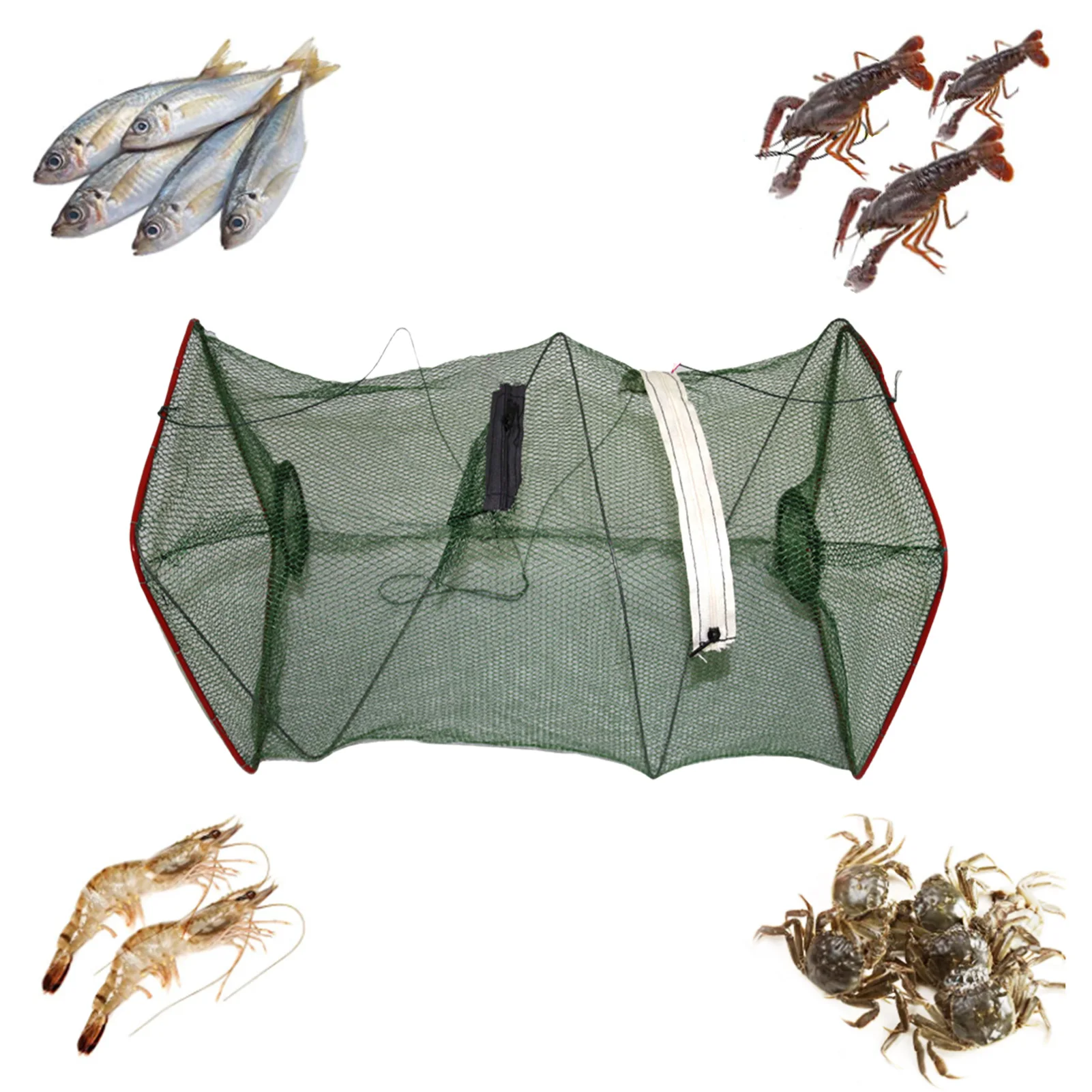Foldable-Automatic-Fishing-Net-Shrimp-Cage-Portable-Fish-Trap-Cast-Net ...