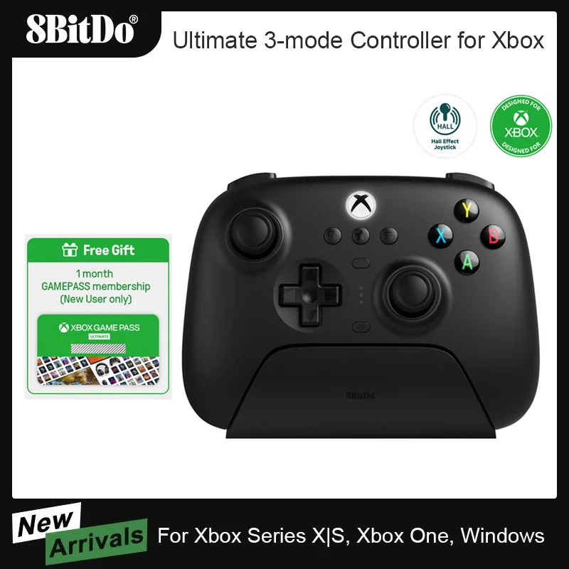 8BitDo-Ultimate-3-mode-Gaming-Controller-Gamepad-for-Xbox-with-Hall-Effect-Joystick-Charging ...