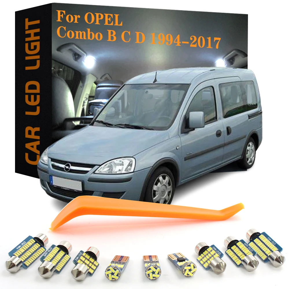 9pcs Canbus LED Interior Lights For Opel Combo B C D 1994-2017 No Error ...