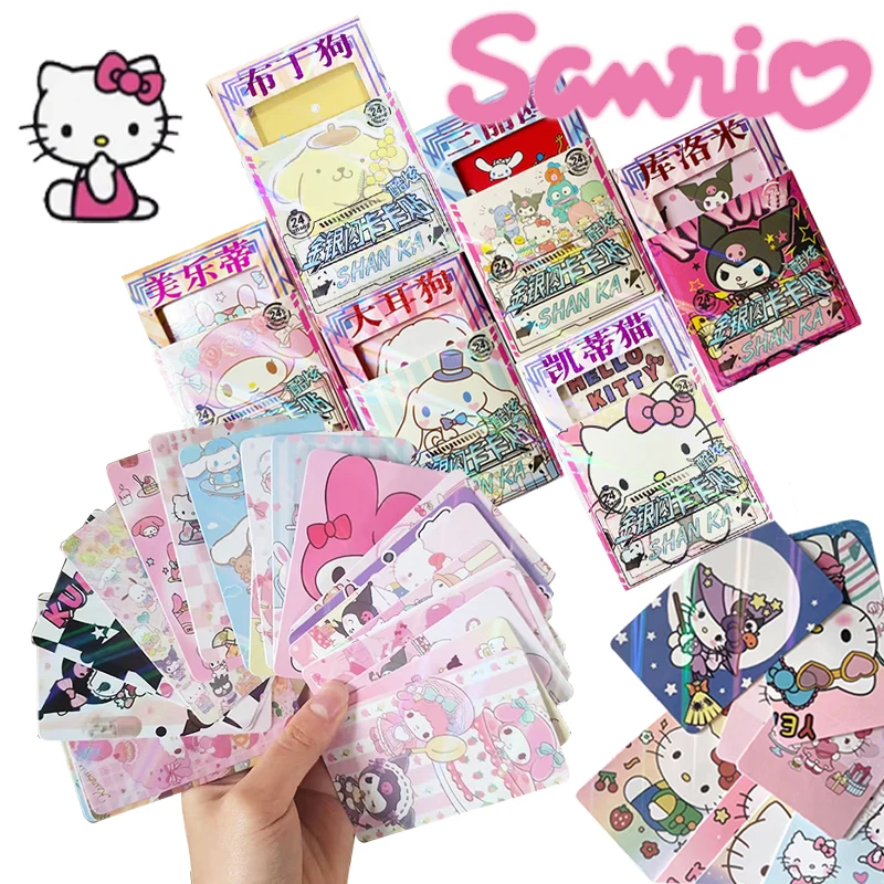 Sanrio-Kuromi-Card-24Pcs-HelloKitty-Mymelody-Cinnamoroll-Pom-Purin-Card ...