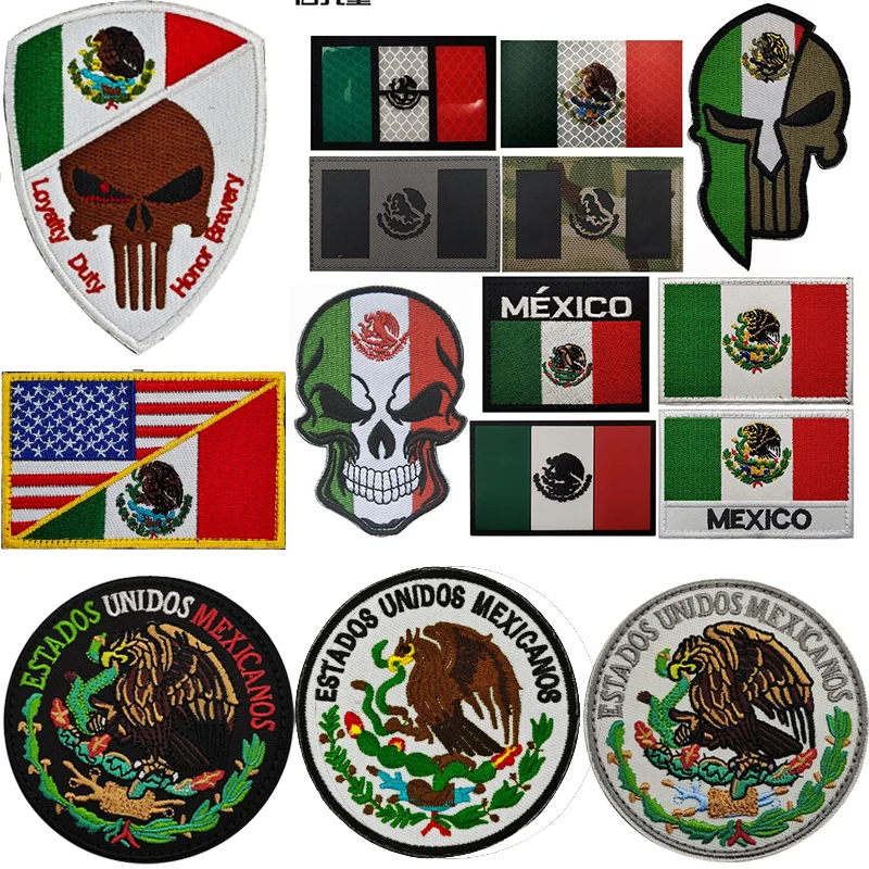 International-Mexican-Country-Emblem-Shoulder-Badge-IR-Reflective ...